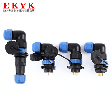 防水航空插头插座SD20/SD28弯式直角1-26芯公母工业接头连接器-阿里巴巴
