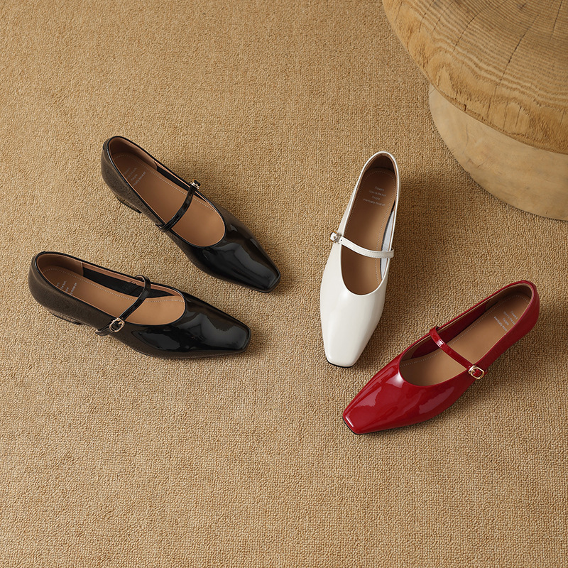 CHIKO Brienna Square Toe Block Heels Mary Jane Shoes