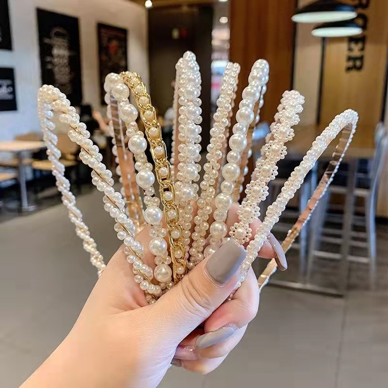 Pearl hair hoop female contracted temperament of restoring ancient ways ...