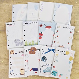 卷卷圈|深海物语m5A7内页 活页替芯内页可爱盐系涂鸦生活手帐素材-阿里巴巴