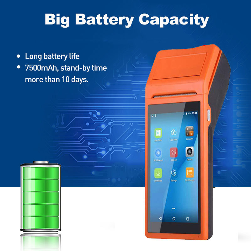 HOLYHAH移动手持收银机打印一体机NFC手持盘点机英文handheld pos-阿里巴巴