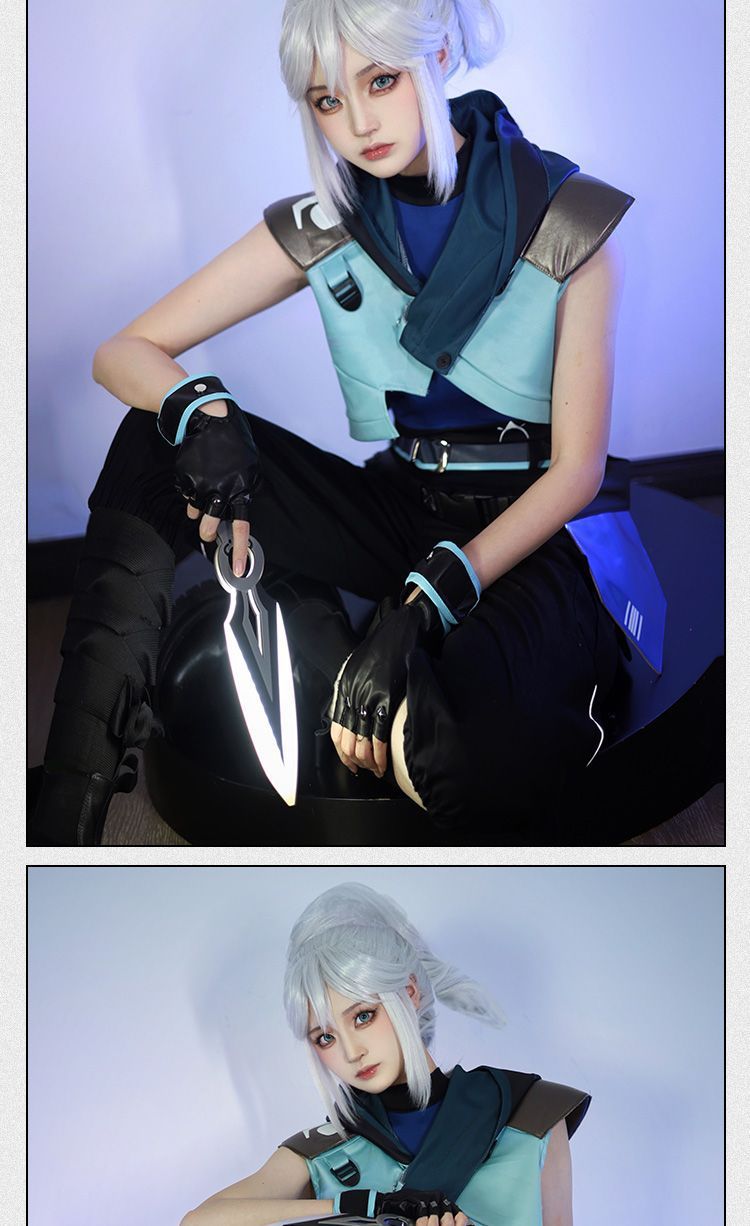 Valorant瓦罗兰特/无畏契约cos 婕提Jett女性cos游戏服装全套捷风-阿里巴巴