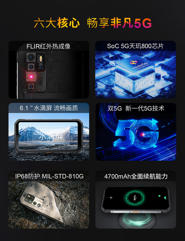 遨游A11-5G 智能手机石油化工煤矿工厂消防专用三防手机防爆手机-阿里巴巴