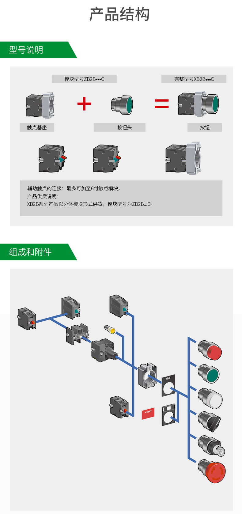 XB2B系列带灯按钮XB2BW35B1C按钮 带灯平头按钮-阿里巴巴
