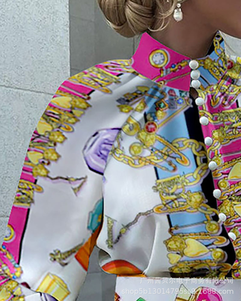 (Set) 2021 European and American Clothing New Printed Suit - ShopShipShake