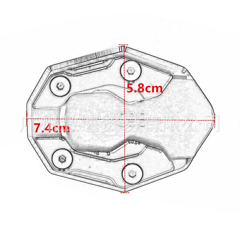 适用豪爵UHR150改装配件AFR125边撑加大座UCR125侧撑小脚架加宽垫-阿里巴巴