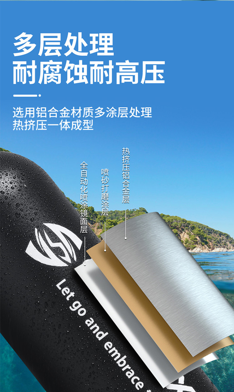 SDIVEOXY新款3L4L专业便携式潜水呼吸器娱乐打捞捕鱼氧气水肺气瓶-阿里巴巴