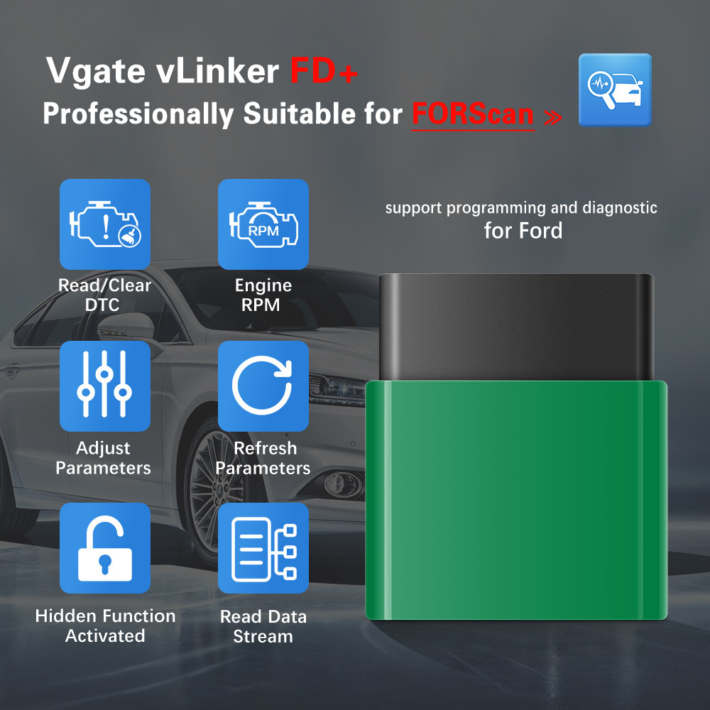 VLINKER FD+ V2.2版本 BLE 4.0蓝牙 for Foescan-阿里巴巴