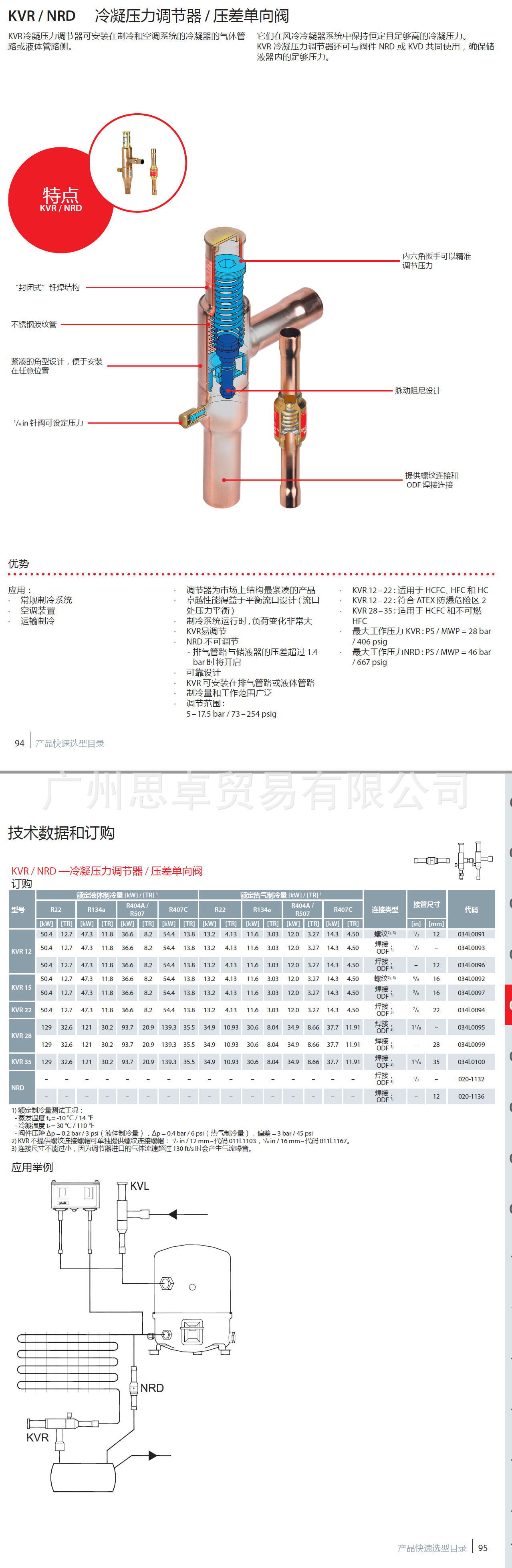 KVR28 034L0095 034L0099 KVR35 034L0100 冷凝压力调节阀DANFOSS-阿里巴巴