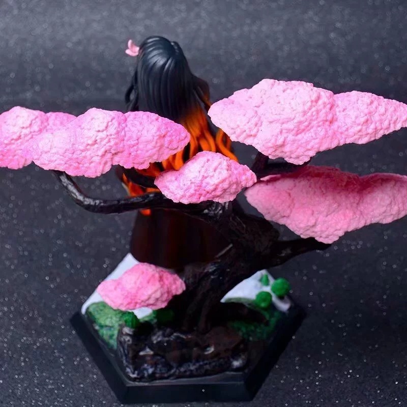 鬼灭 妳豆子 炭治郎 蝴蝶 我妻 樱花场景 动漫手办-阿里巴巴