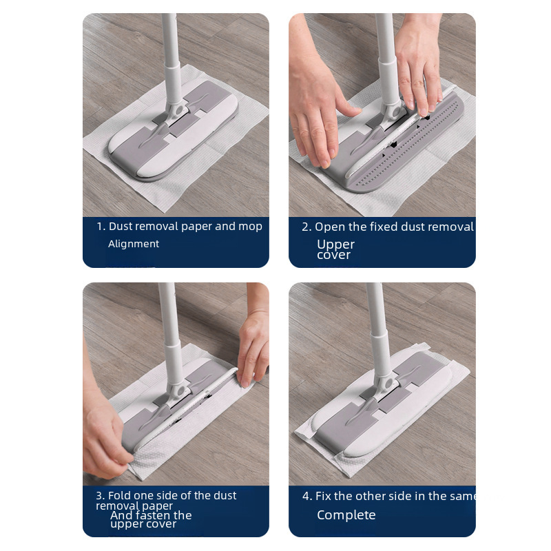 Three-in-one Mop Household Hand-free Disposable Wet Wipes Mop Floor ...