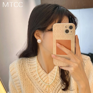 S925银针韩代fever同款复古珍珠耳环韩国ins网红气质耳钉女C581-阿里巴巴