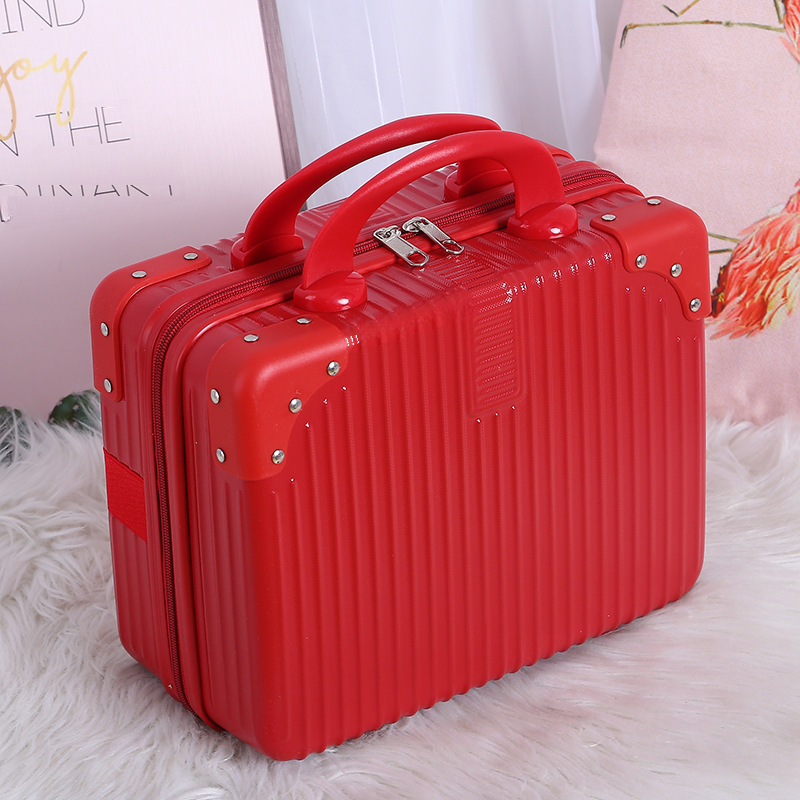 Portable Case Small Luggage Case Women's Cute Cosmetic Case 14 Inch ...