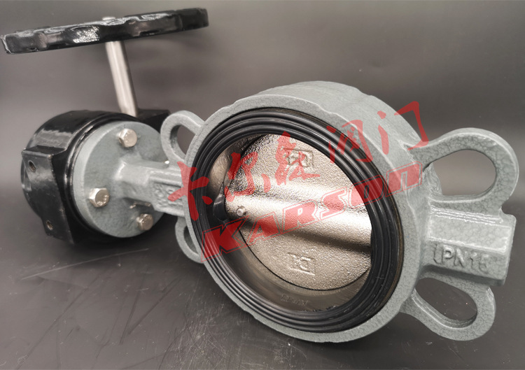 卡尔森厂家直销D371X-16C涡轮对夹式3寸dn150软密封衬胶 铸钢蝶阀-阿里巴巴