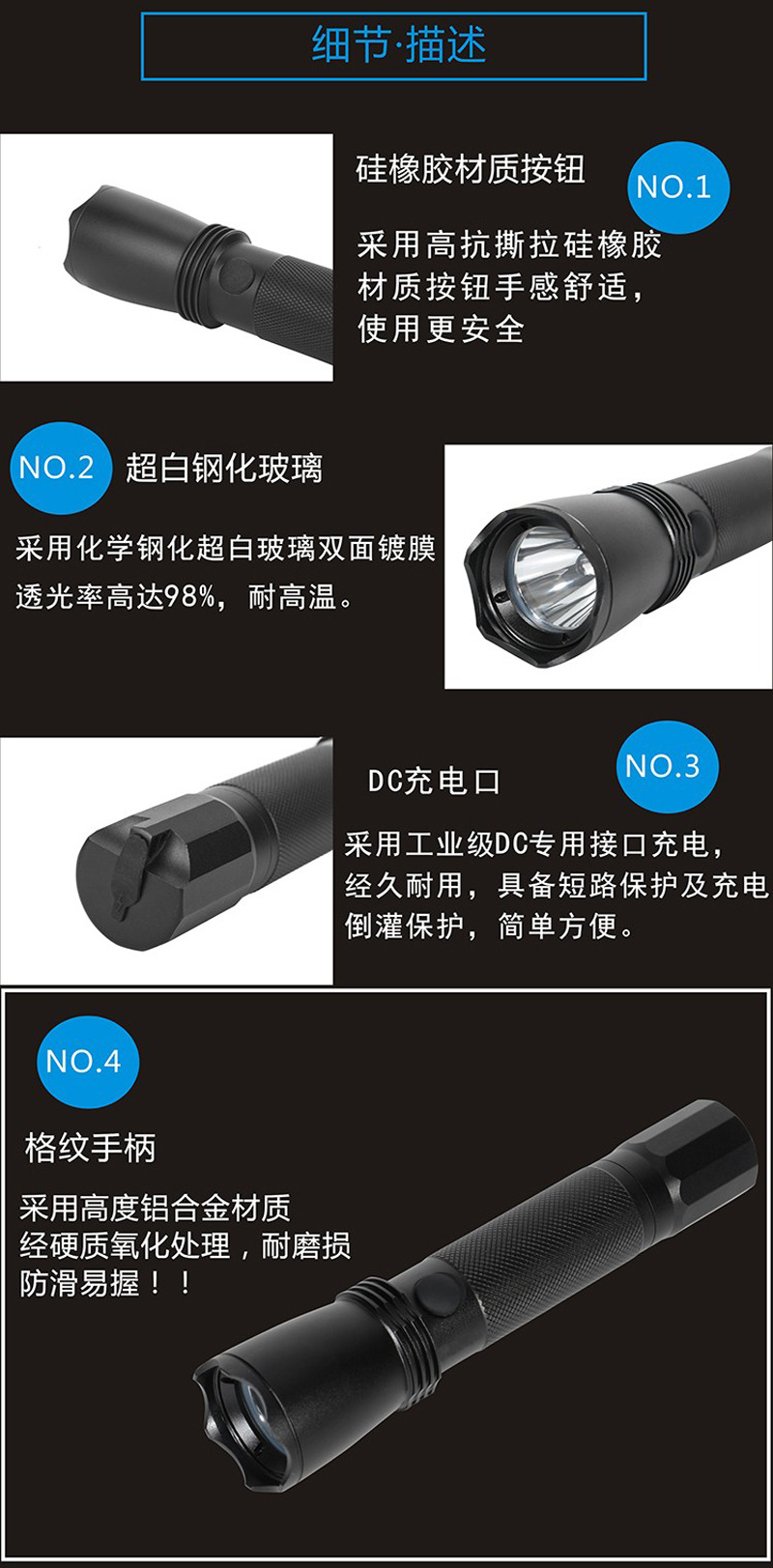 JW7623/HZ多功能强光防爆电筒HG-MJ7623应急巡检工作灯LED手电筒-阿里巴巴