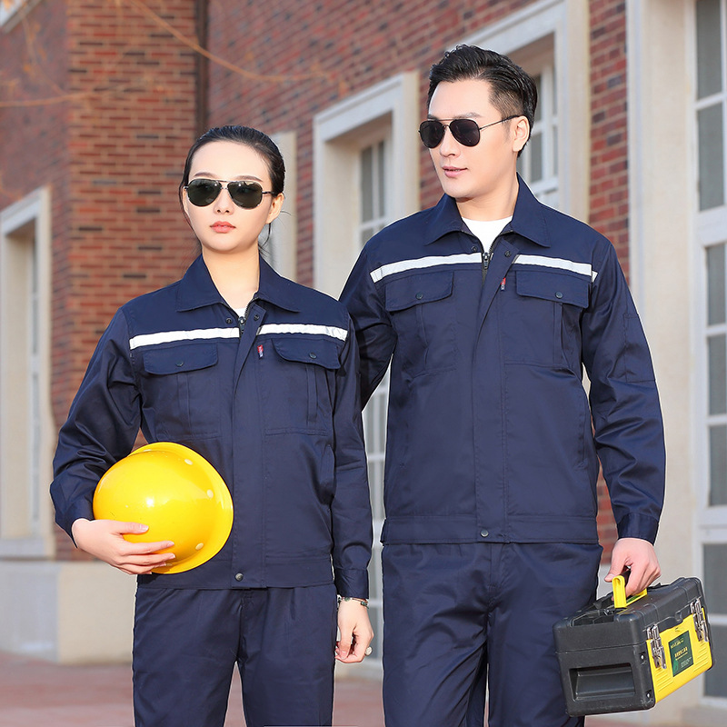 Summer Thin Cotton Work Clothes suit Men's Top Short-sleeved Workwear ...