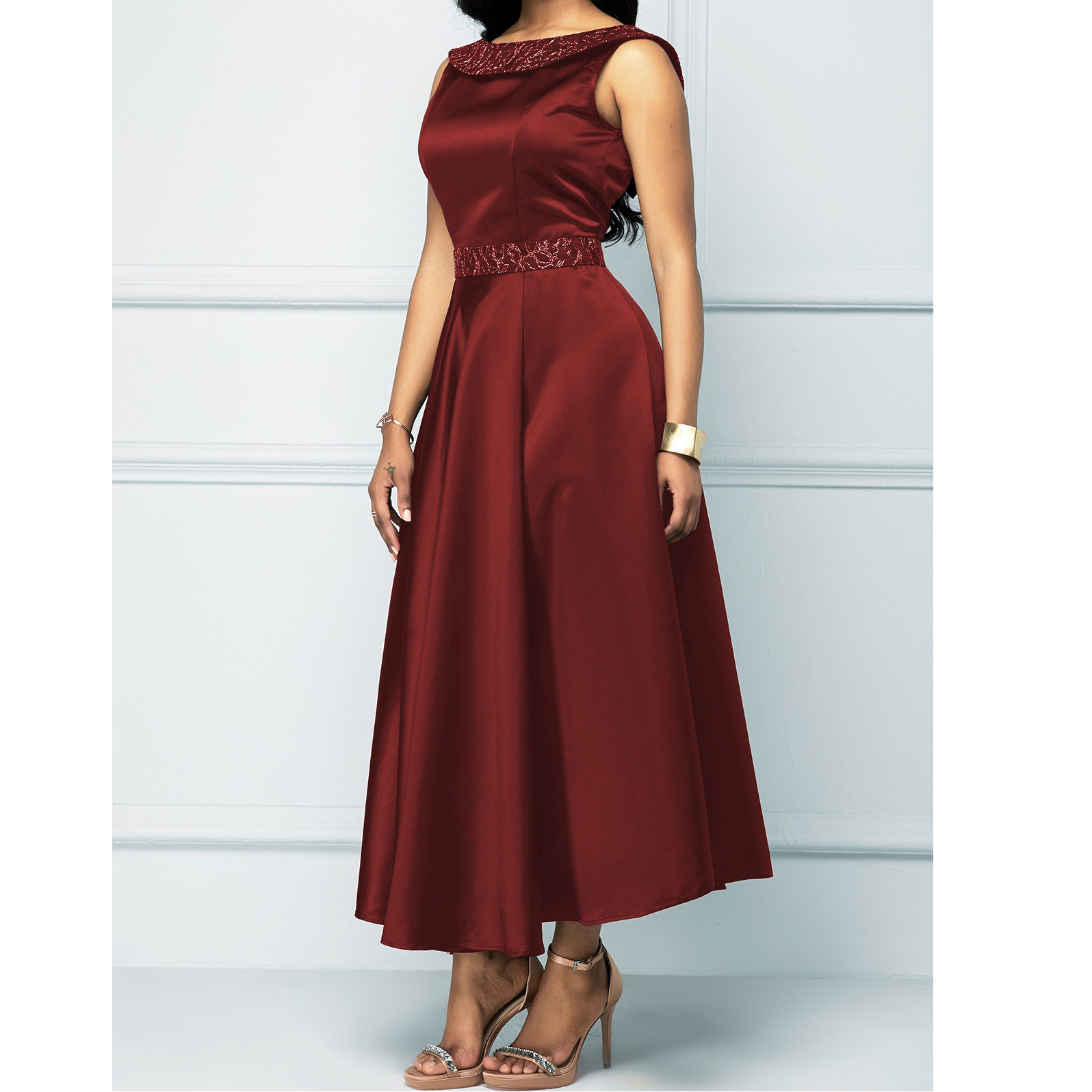 European and American foreign trade new high waist elegant fashion ...