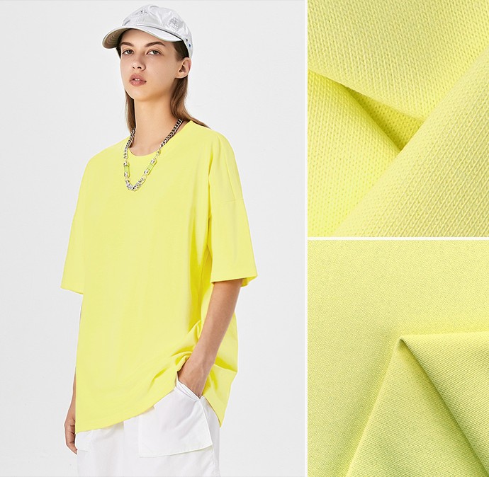 新潮牌CVC双纱210g春夏汗布双纱纯棉单面针织面料服装布料T恤休闲-阿里巴巴