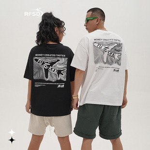 RFSD男装|素描飞机短袖T恤2023夏季新品潮牌宽松街头纯棉短袖男-阿里巴巴