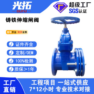 铸铁伸缩闸阀SZ45X-16Q 法兰连接弹性座封伸缩闸阀自来水铸铁阀门-阿里巴巴