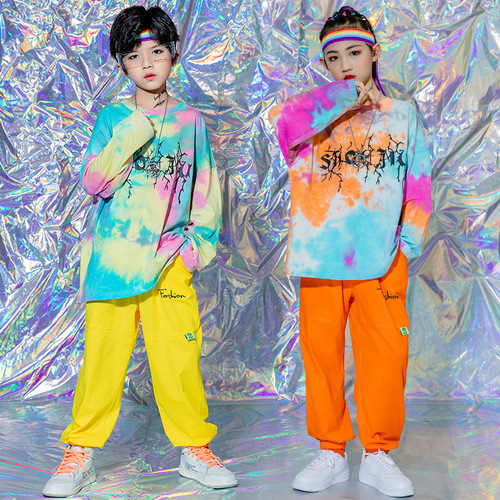 Children dance Rapper singer jazz dance costumes for girls boys Hip hip ...