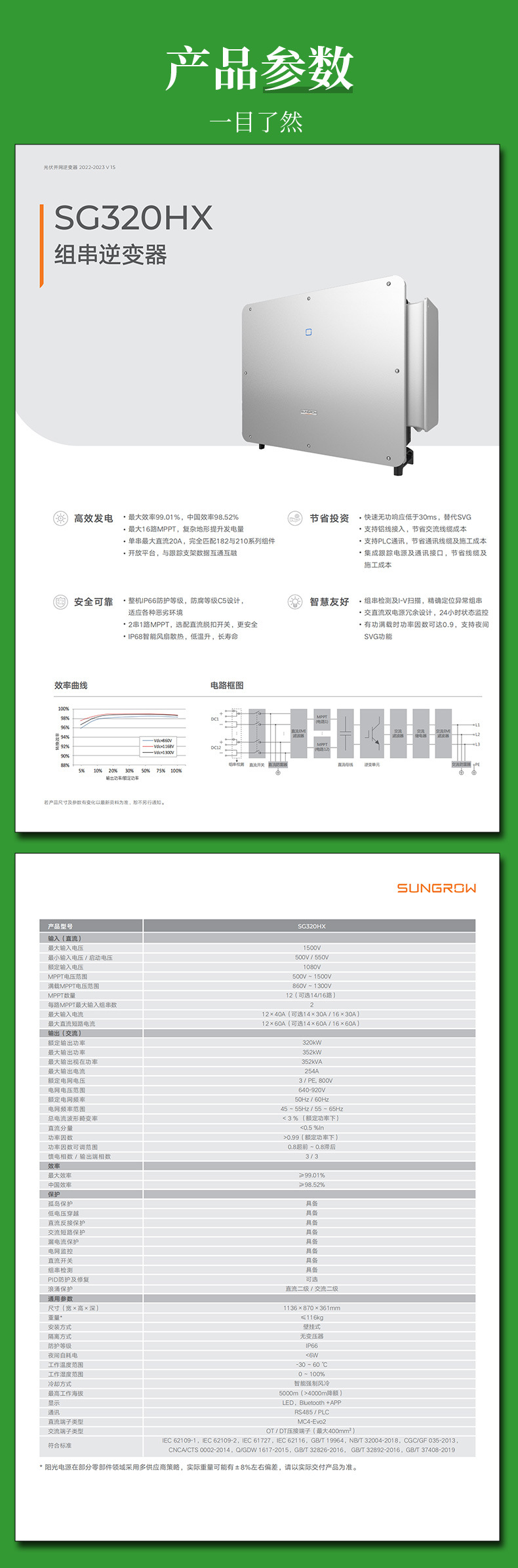 sungrow阳光SG320HX-20三相并网光伏逆变器320kw新款逆变器250kw-阿里巴巴