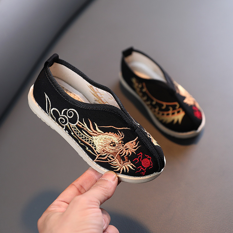 Boys hanfu shoes chinese folk dance shoes kung fu uniforms wushu ...