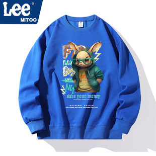 LEE联名时尚百搭情侣款卫衣2024秋冬潮牌轻奢ins高品质加绒男上衣-阿里巴巴