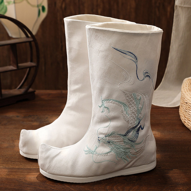 Men's Hanfu shoes warrior swordsman cosplay boots Internal increase ...