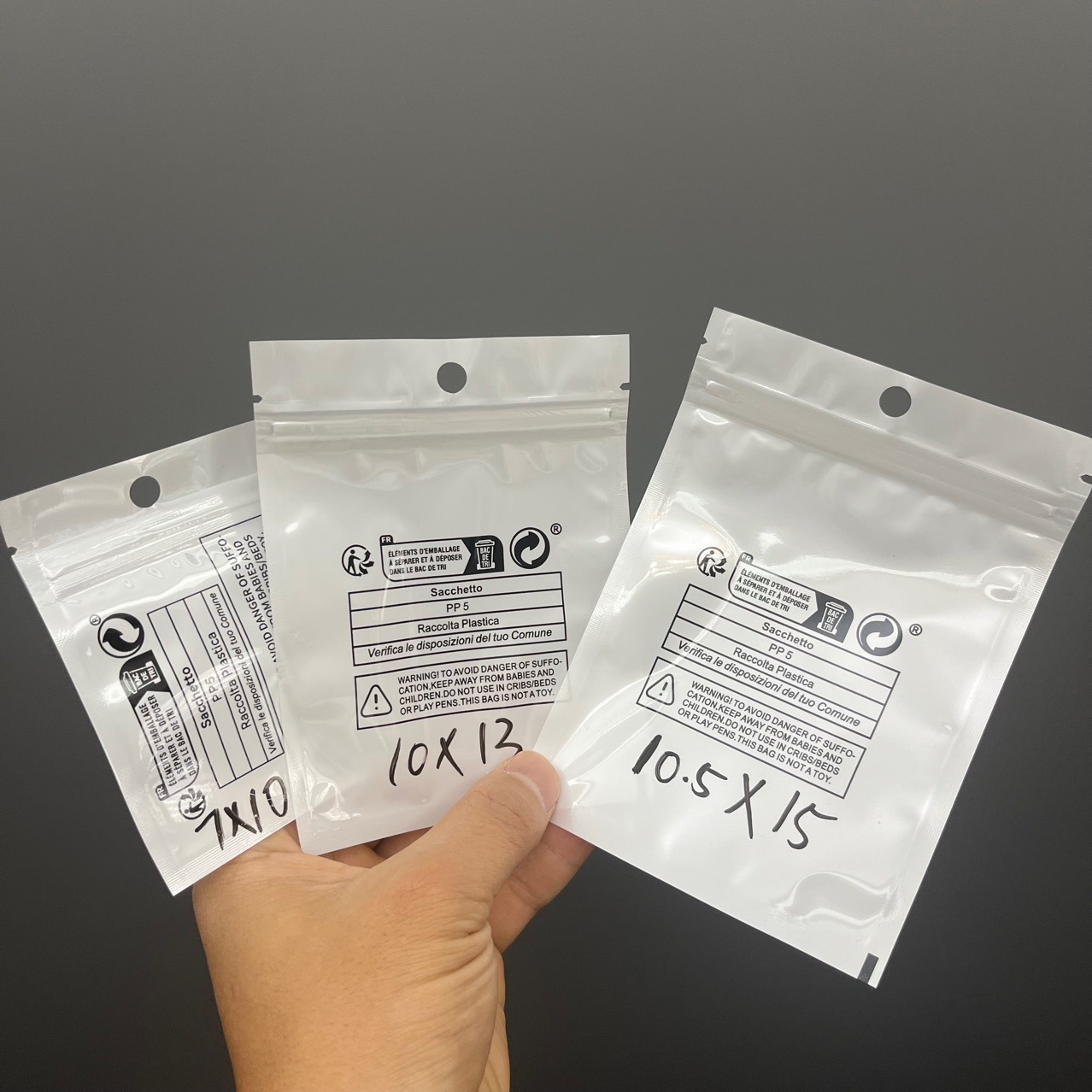 Temu新法国triman环保标加防窒息标签加shein希音pp5塑料包装骨袋-阿里巴巴