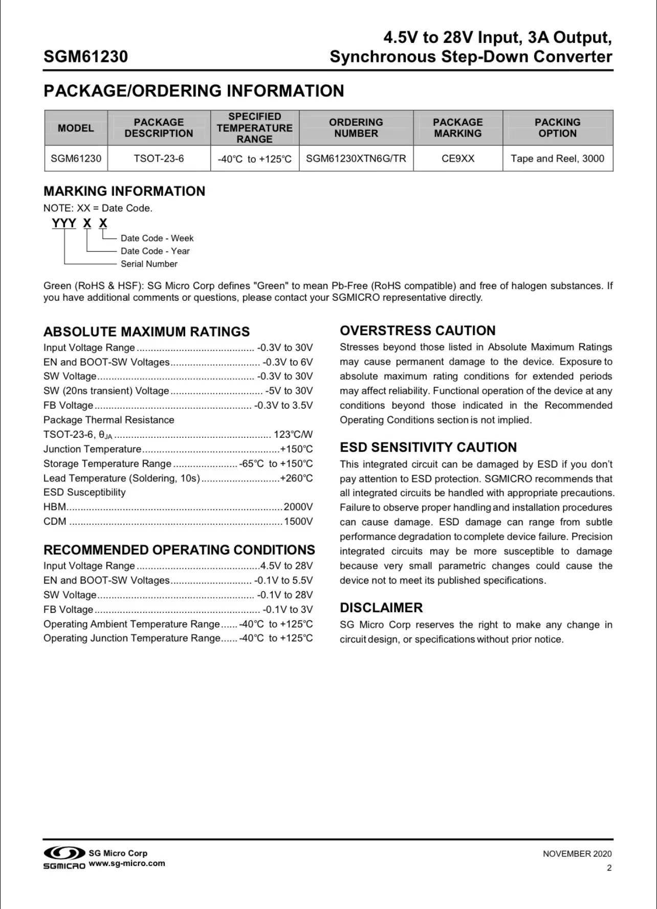 SGM61230XTN6G/TR 同步整流降压转换器 可直接代替TPS54302DDCR-阿里巴巴