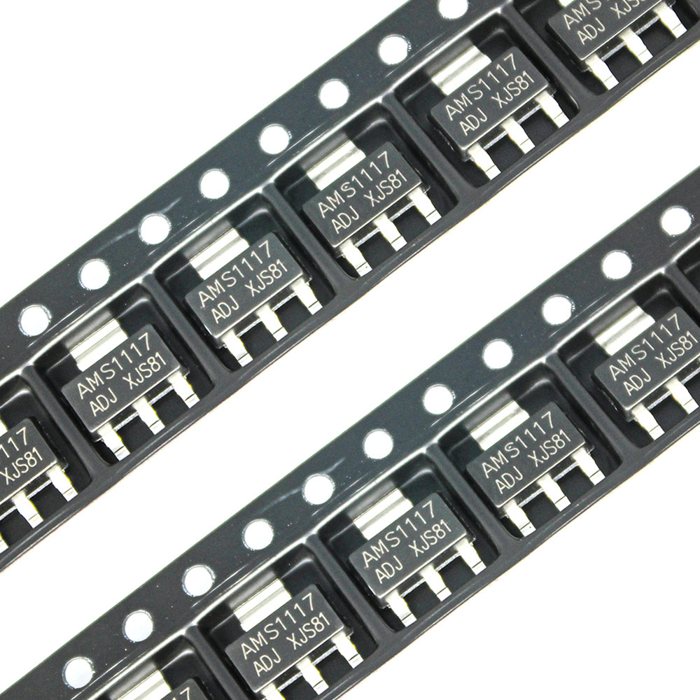 可调线性稳压芯片集成电路IC套件AMS1117-ADJ(1.5V~5V)SOT223封装-阿里巴巴