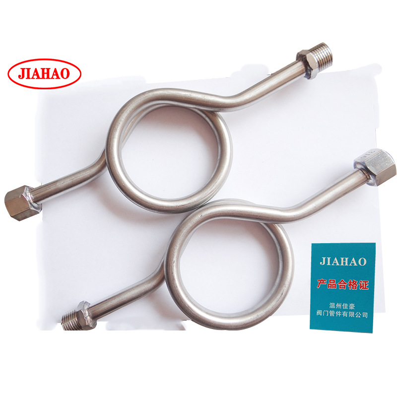 YZF1-18 G1/2外-M20*1.5内 14*2 不锈钢压力表缓冲管 仪表冷凝圈-阿里巴巴