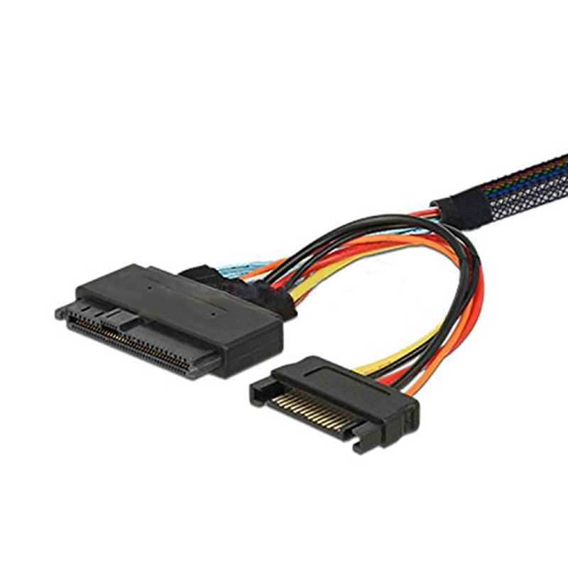 Slim SAS 8654 4i高速线Mini SAS4.0 sff-8654转sff-8639 U.2电缆-阿里巴巴