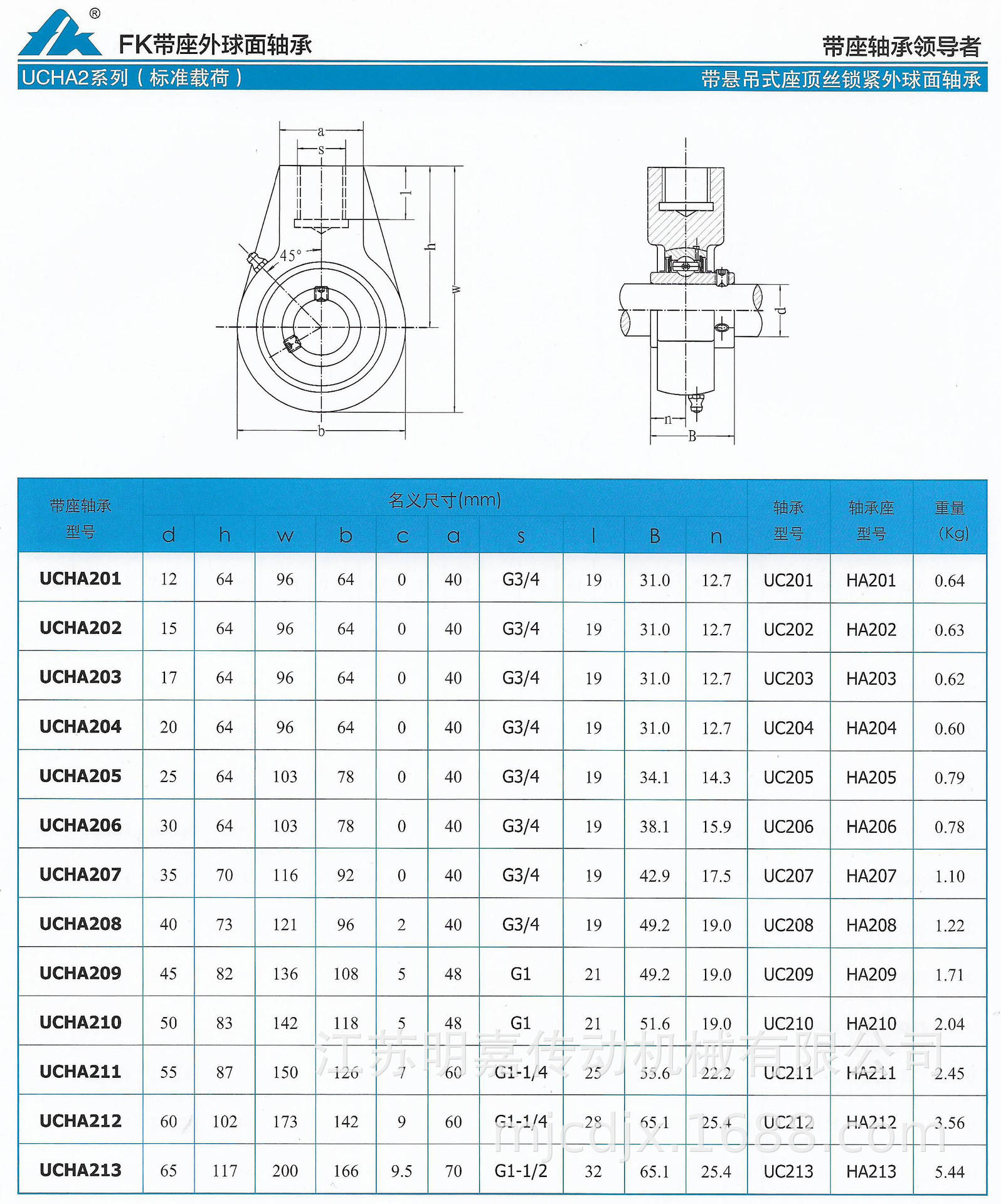 FK泛科悬吊式带座轴承UCHA204 205 206 207 208 209 210 211-阿里巴巴