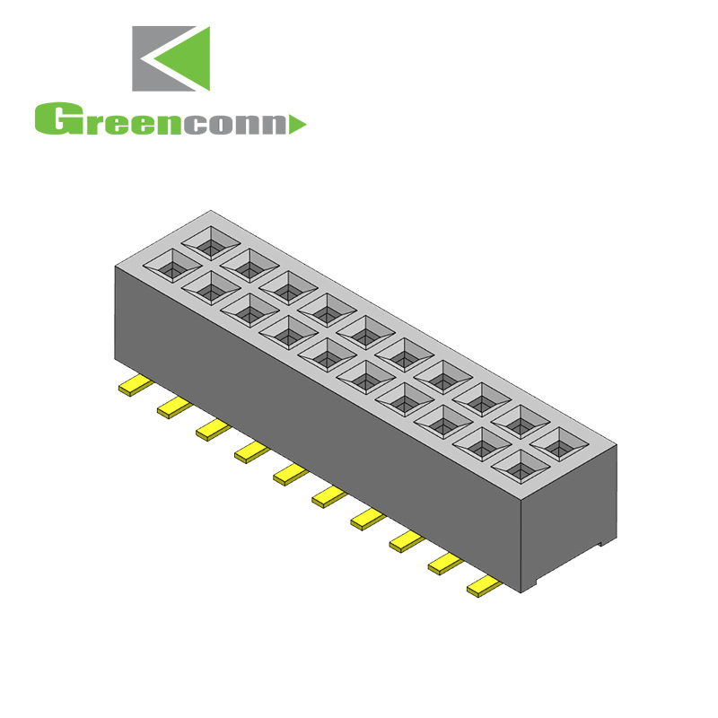 greenconn排母 间距1.00mm双排系列2-40pin垂直PCB板SMT排母连接器价格、电话、图片