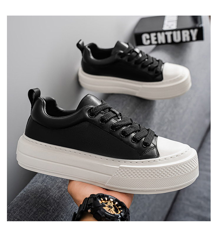 男鞋2025年秋季新款防滑休闲百搭潮流低帮鞋男士运动厚底大头板鞋-阿里巴巴