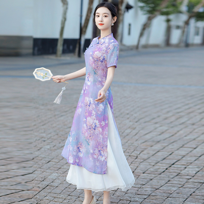 Chinese Dresses retro cheongsam Qipao Tang suit embroidered restoring ...
