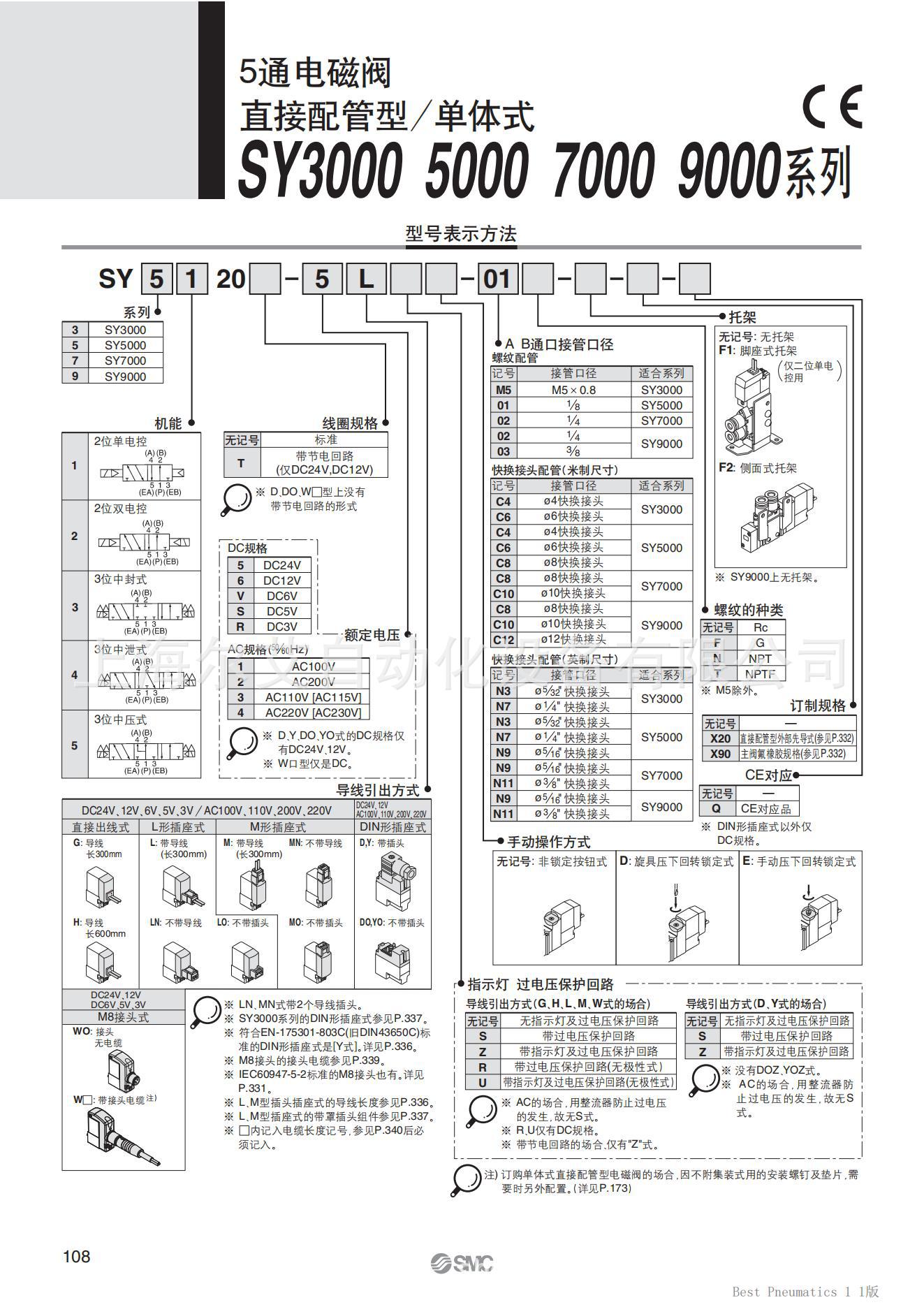 SMC电磁阀SY5120-5M-M5-01 SY5120-5MZ-M5-01 SY5120-5MZD-01-阿里巴巴