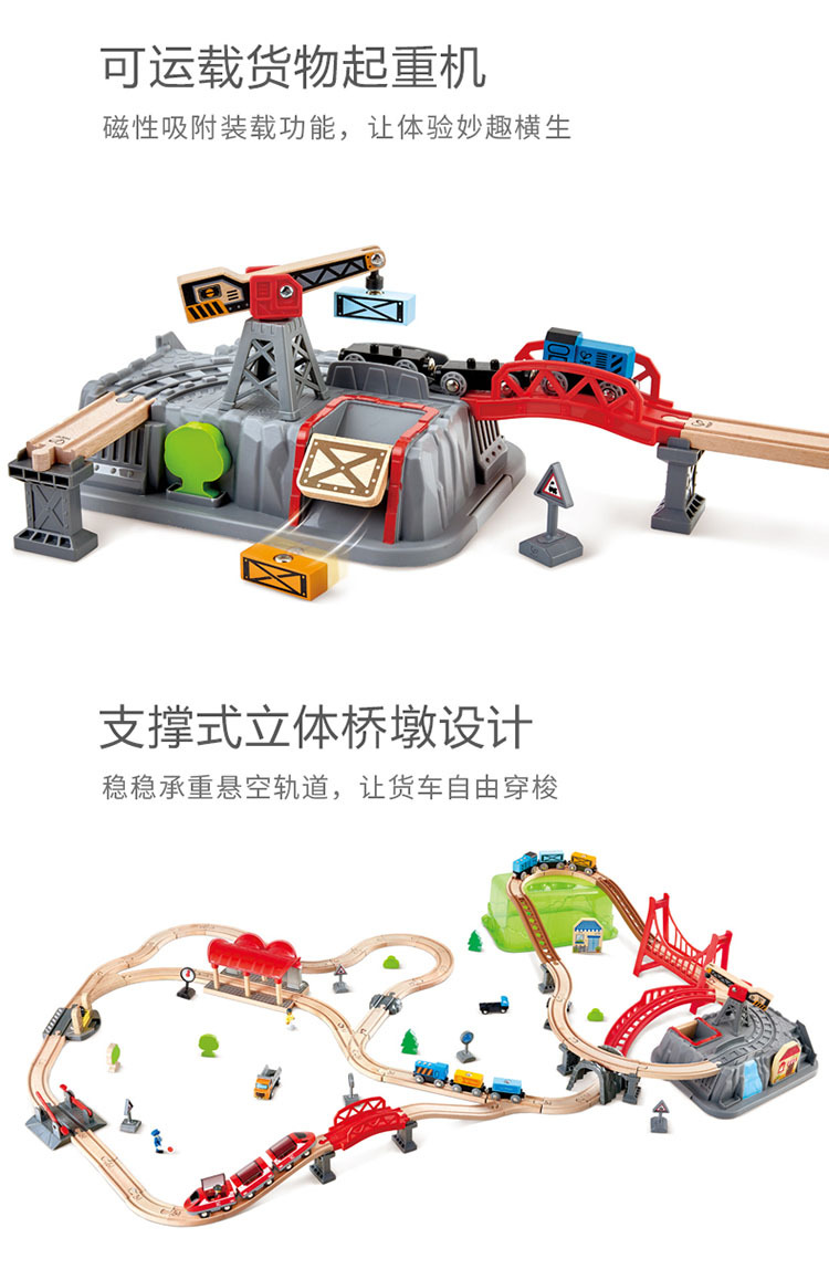 Hape火车轨道小镇运输套E3764高速列车火车轨道收纳套E8732-阿里巴巴