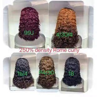 Roma curly double drawn wig human hair high density-阿里巴巴