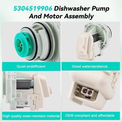 5304519906洗碗机泵和电机总成 适用西屋洗碗机AP6840161 AC120V-阿里巴巴