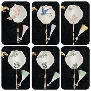 自制蚕丝扇子材料蚕丝扇骨架diy材料包蚕宝宝吐丝团扇框架骨母亲-阿里巴巴