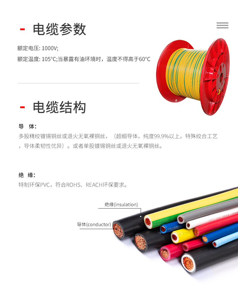 UL10269美标认证电缆 单芯电子线16AWG阻燃镀锡铜丝逆变器电缆-阿里巴巴