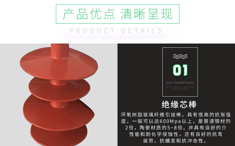 35KV高压复合横担绝缘子 FS-35/5 FS-35/6 硅橡胶横担绝缘子-阿里巴巴