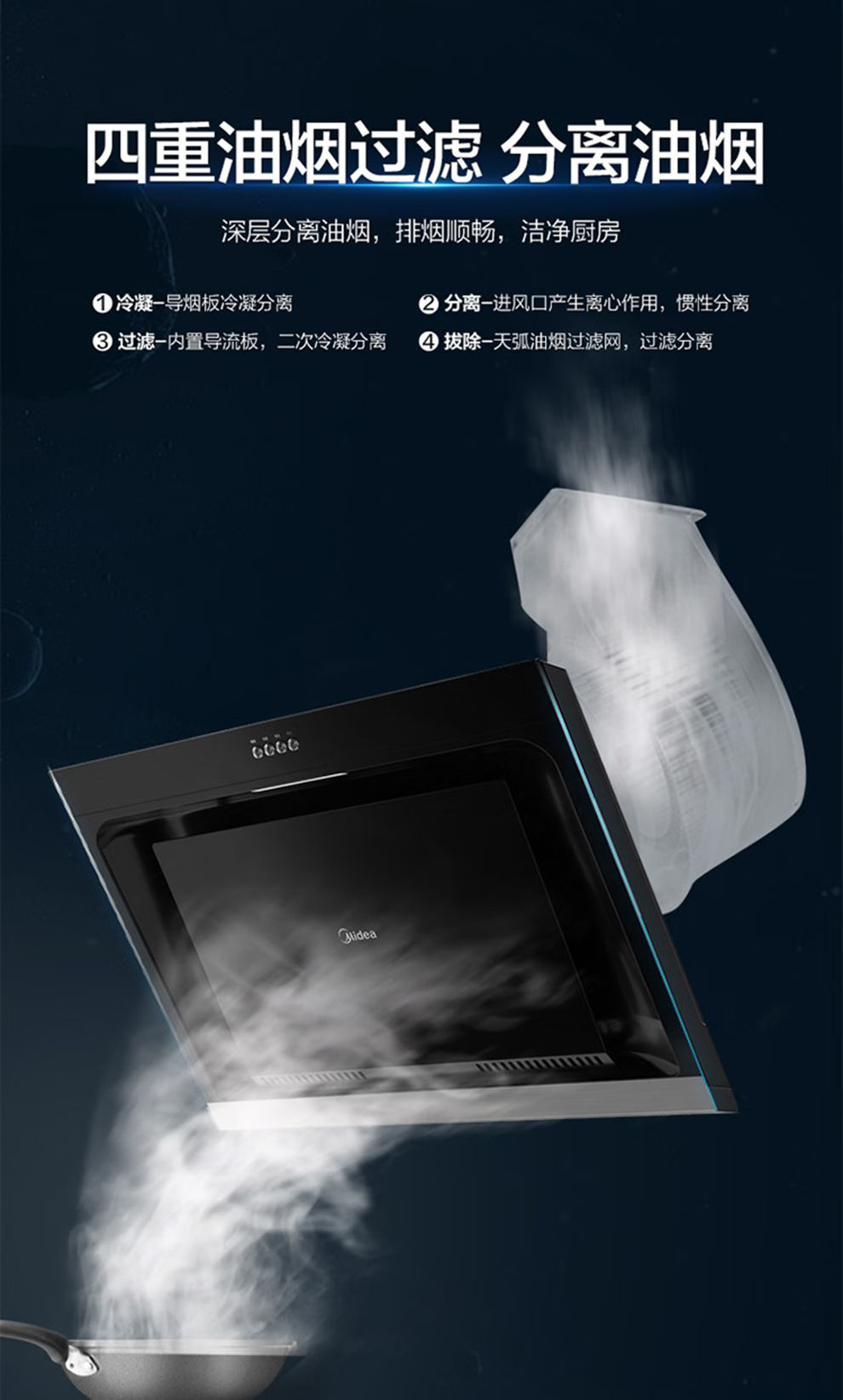 美的(Midea) 侧吸抽油烟机家用吸油烟机 CXW-200-B60 爆炒大吸力-阿里巴巴