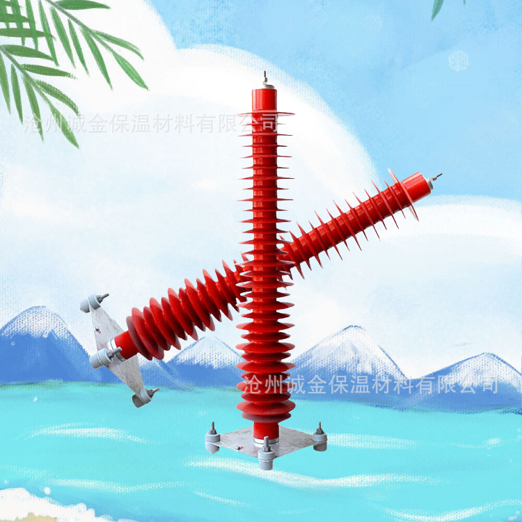 高压10KV避雷器HY5WS-17/50配电型一体式复合绝缘氧化锌避雷器材-阿里巴巴