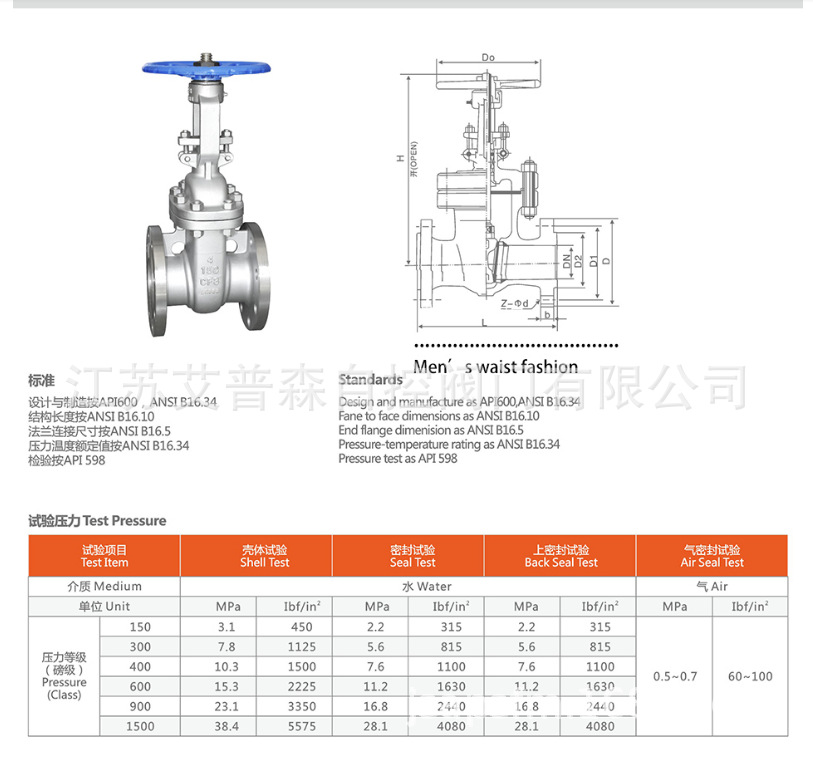 铸钢美标法兰闸阀 Z41H-150LB Z41H-300LB磅级手动法兰艾-阿里巴巴