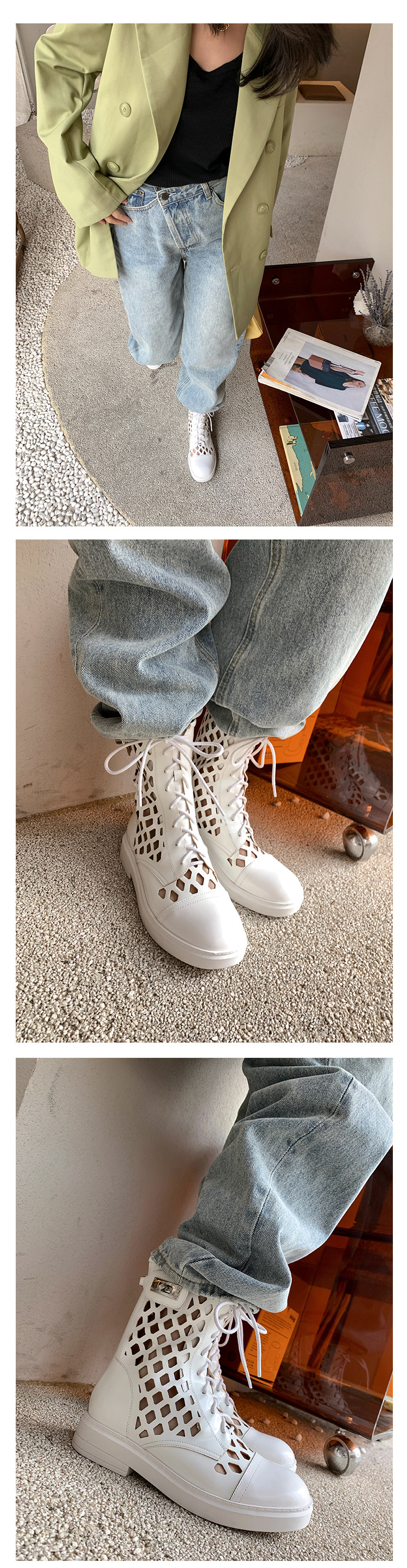 Chiko Seiko Round Toe Block Heels Boots