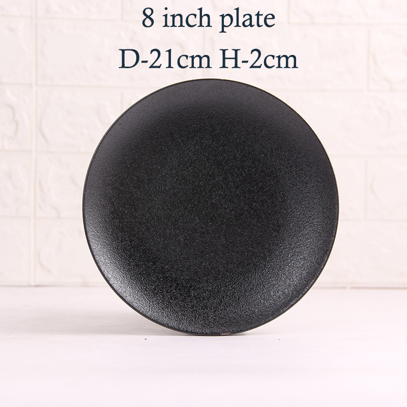 ceramic black plates bowl dinnerware Set of 4 set of 16件套-阿里巴巴